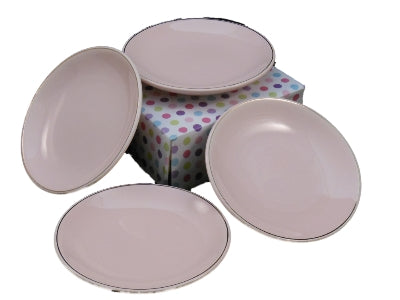 Child's Princess Pink Fine China Set of 4 Plates